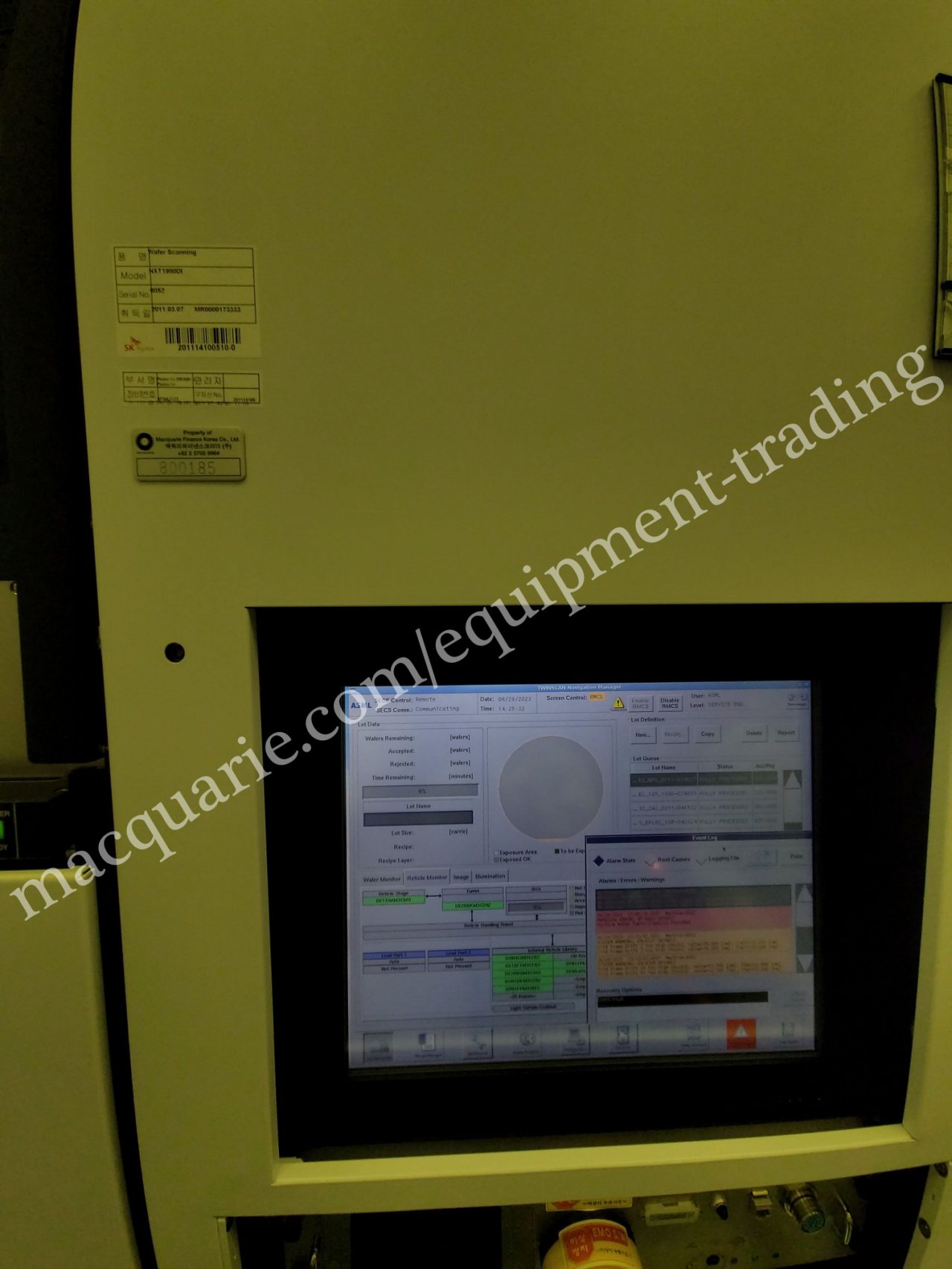 Lithography Equipment | Immersion Scanner | Macquarie Group