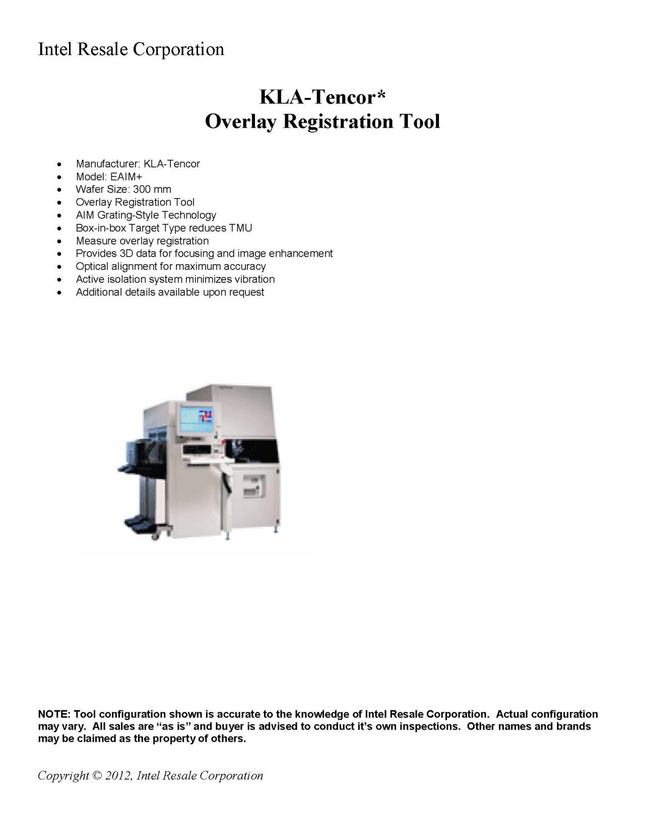 Metrology Equipment | Overlay Measurement System | Macquarie Group